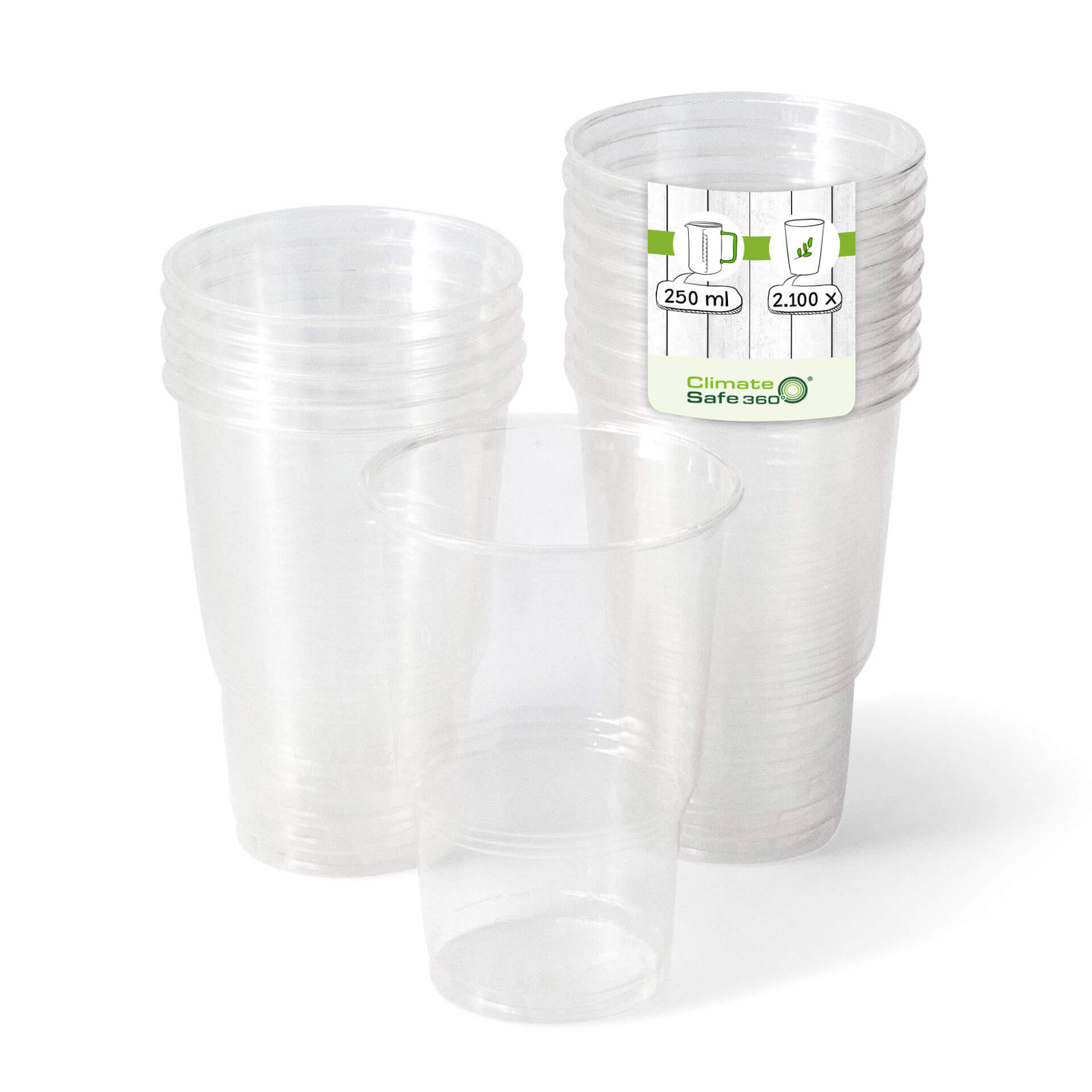 Gobelet transparent en PLA, 250 ml | 2100 pcs.